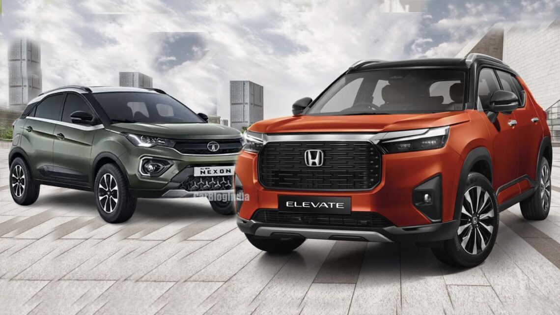 Honda Elevate vs Tata Nexon Comparison » Car Blog India