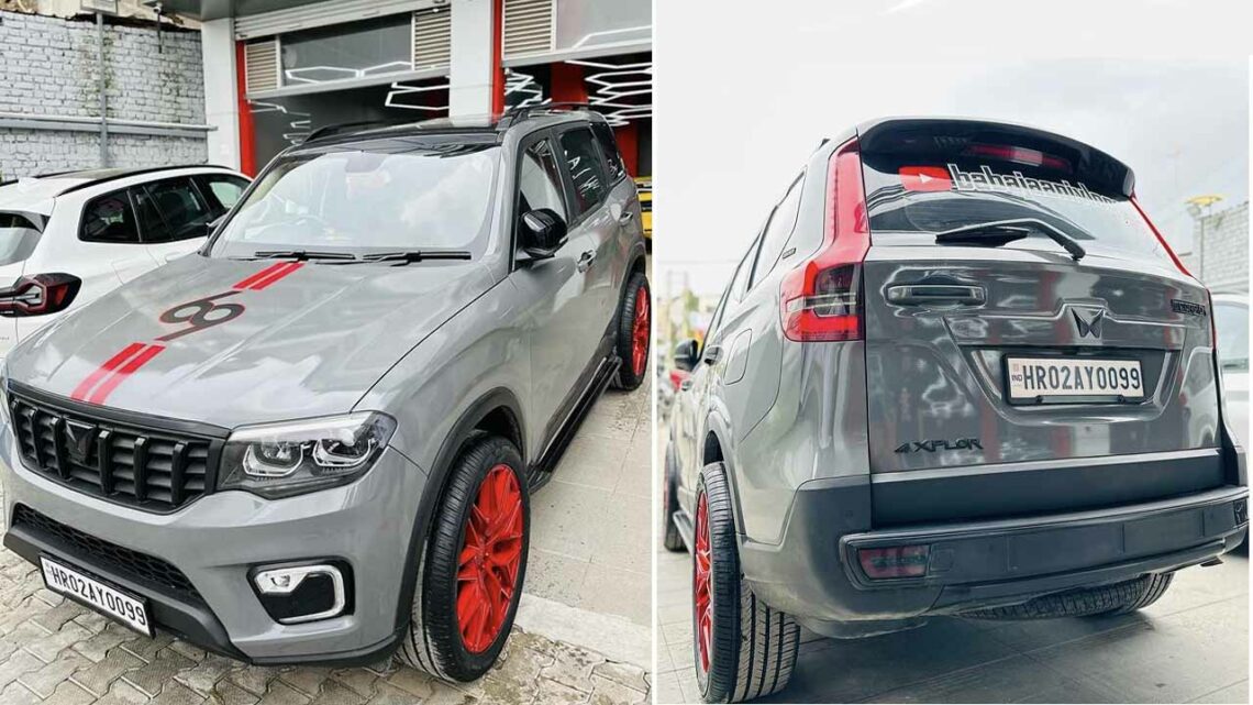 Here’s First-Ever Mahindra Scorpio N with Nardo Grey Wrap » Car Blog India