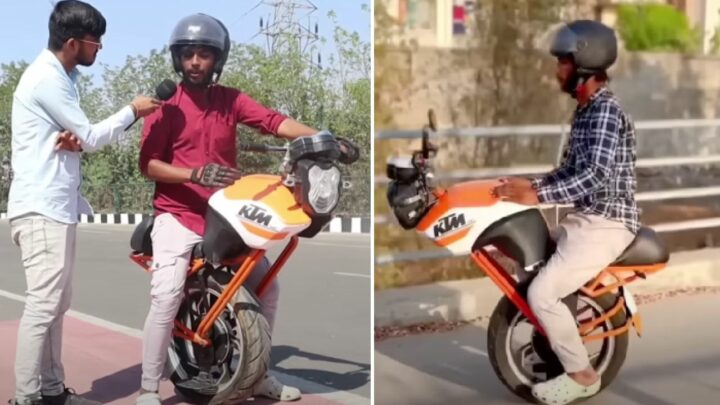 This Homemade One Wheeled KTM Runs 40 km in 1 Rupee » Car Blog India