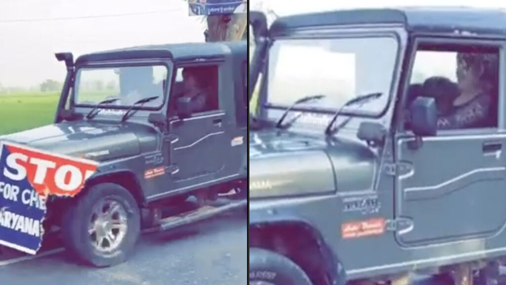 Mahindra Thar Deliberately Crashed Into Police Barriers to Create Reel ...