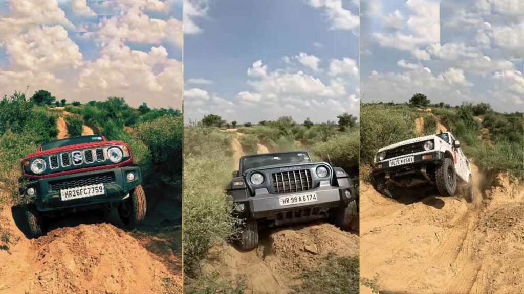 Maruti Jimny vs Mahindra Thar vs Maruti Gypsy Off-Road Challenge » Car ...