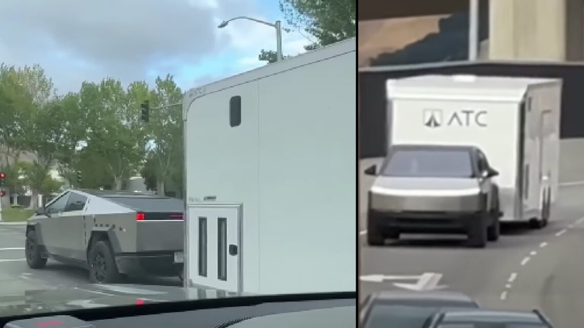 Tesla Cybertruck Spotted Towing A Trailer For The First Time » Car Blog ...