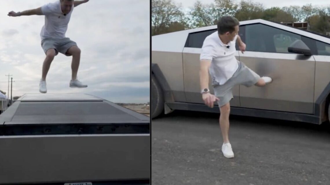 Reviewer Jumps Over Tesla Cybertruck to Show Its Strength – VIDEO » Car ...