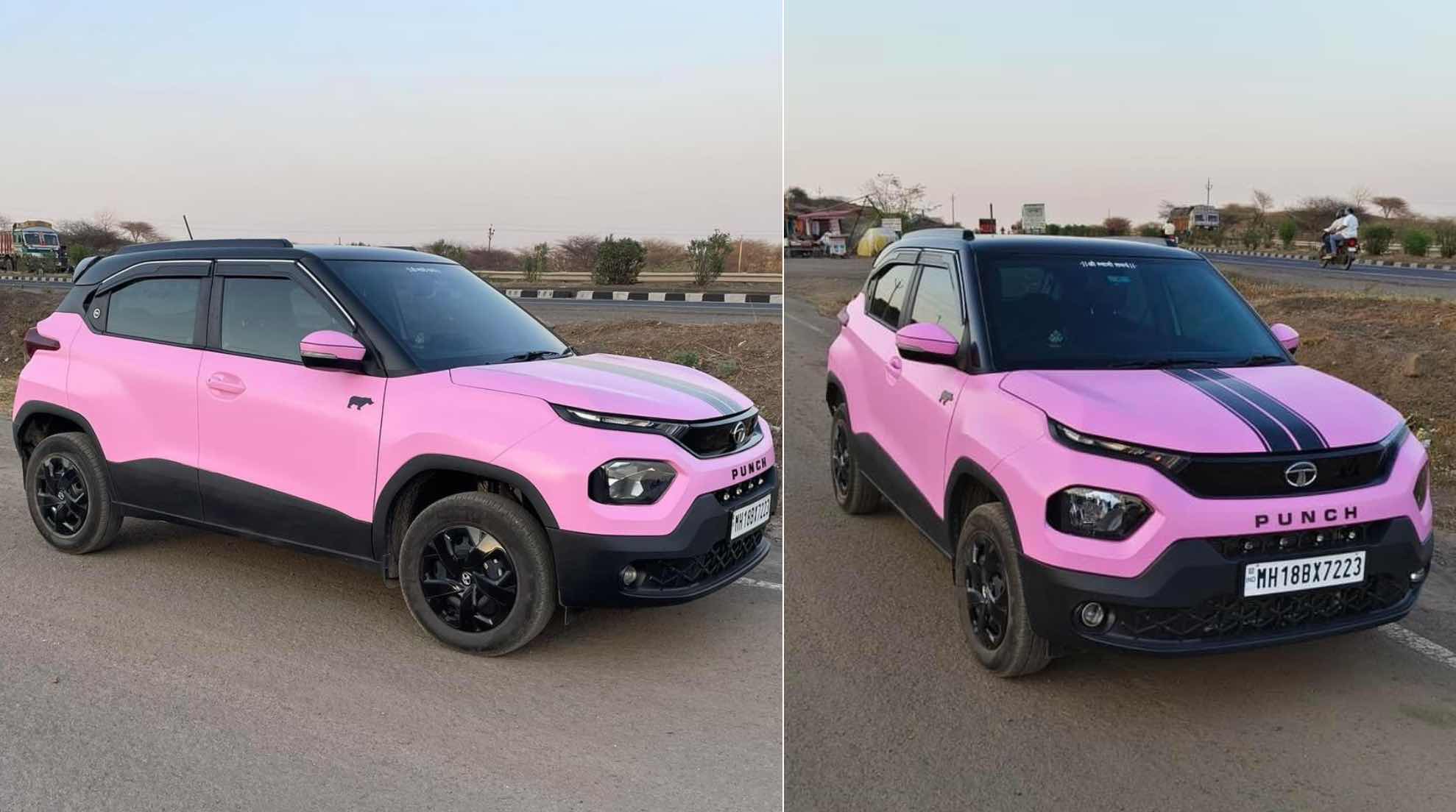 Here’s India’s First Tata Punch with Pink Wrap – Like What You See ...