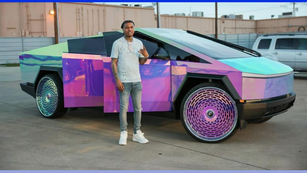 This Wrapped Tesla Cybertruck Has Full Pimp My Ride Vibes