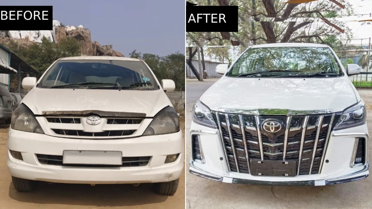 India’s First Old-Gen Toyota Innova with Alphard Kit Looks Overdone