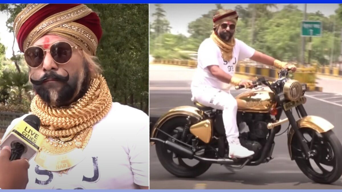 Goldman of Bihar Wraps RE Bullet in Gold, Wear 5.4 kg Gold