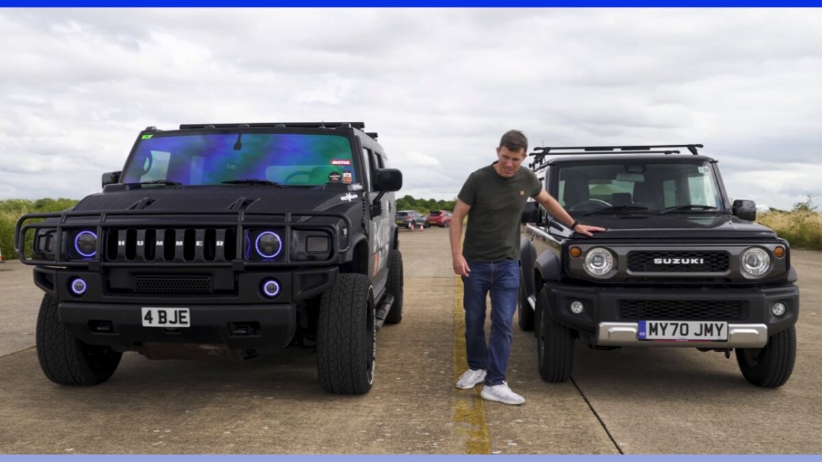 GMC Hummer V8 vs Suzuki Jimny Classic Drag Race