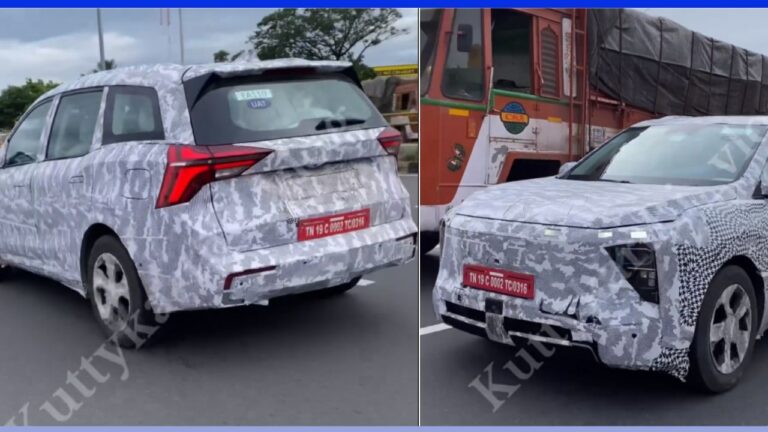 New Mahindra XUV700 Facelift Spotted Testing