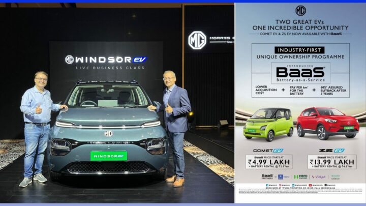 MG ZS EV and Comet EV Get Baas (Battery-as-a-Service)