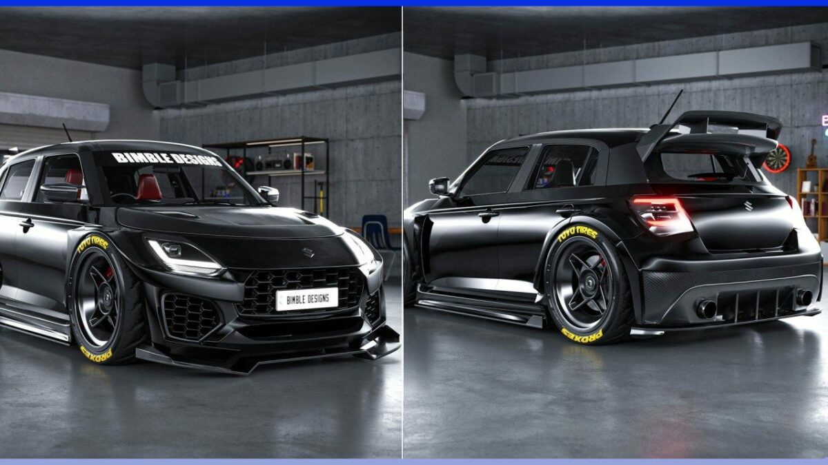 New Maruti Swift Imagined as a Low Rider Race Car