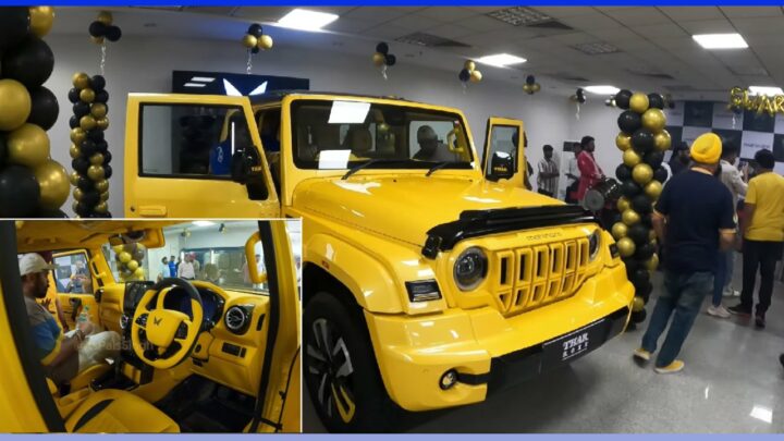 Here’s a Closer Look at All-Yellow Mahindra Thar Roxx