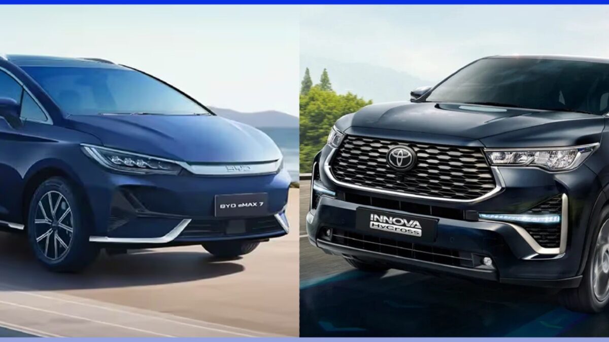 BYD eMAX 7 vs Toyota Innova Hycross - Specs, Features, Price