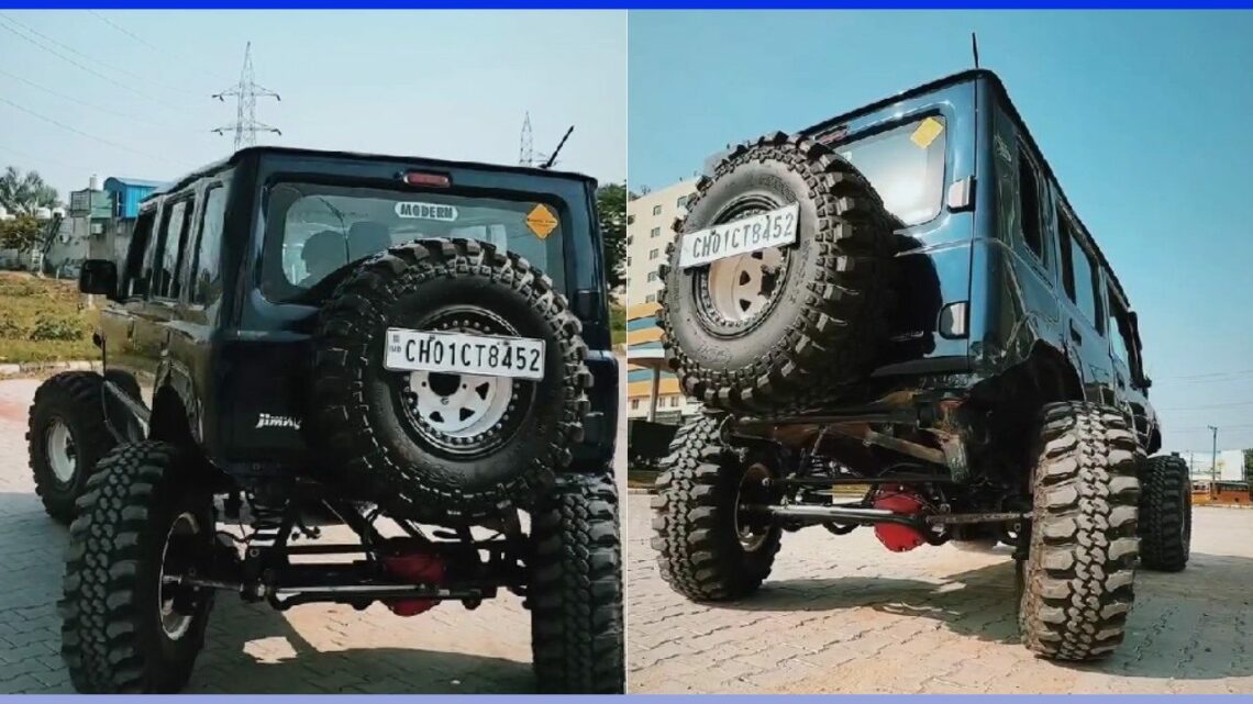 India's Only Maruti Jimny with Rear Axle Steering in Action