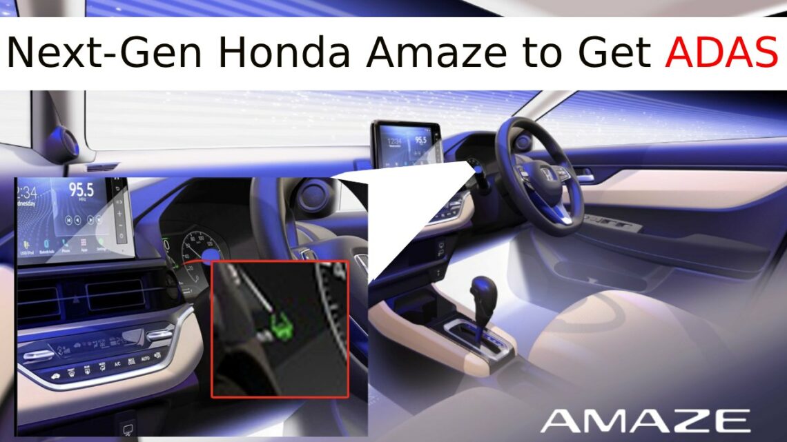 New Honda Amaze To Get ADAS, Reveals Official Design Sketch