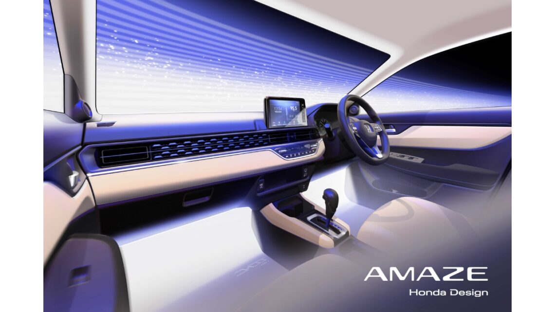 New Honda Amaze Revealed Through Design Sketches