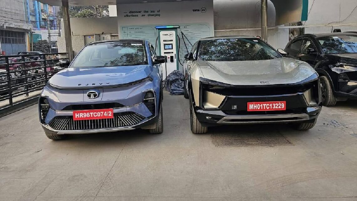 Mahindra BE 6e Spied Alongside Tata Curvv EV