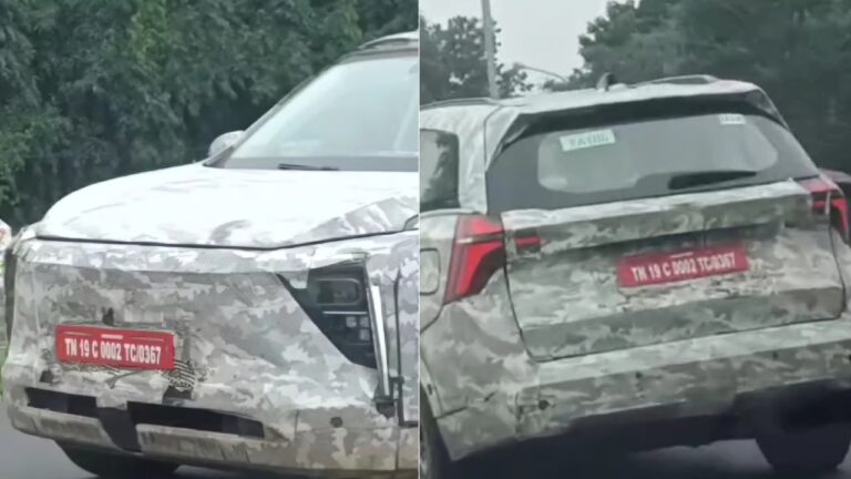 XUV700-based Mahindra XEV 7e Spotted Testing Ahead of Launch