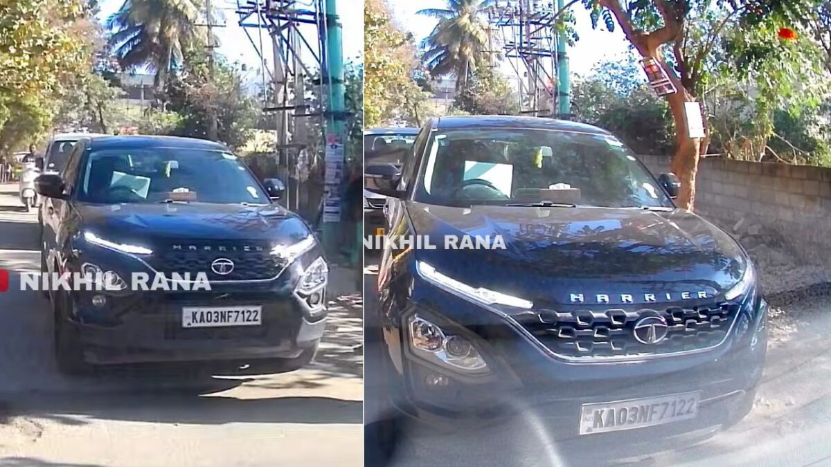 Watch Tata Harrier Driver Work on Laptop While Driving