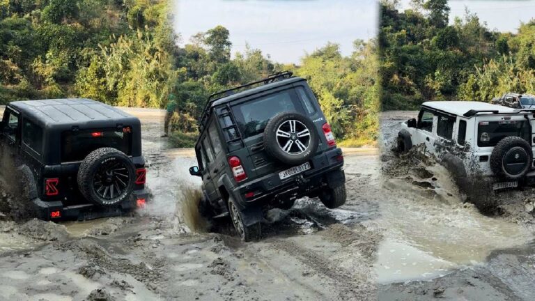Force Gurkha v Maruti Jimny v Thar in Extreme Mud Challenge