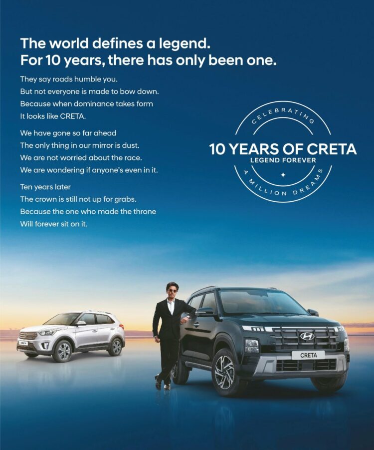 Hyundai Creta Completes 10 Years in India, Sells Over 329 Units Per Day