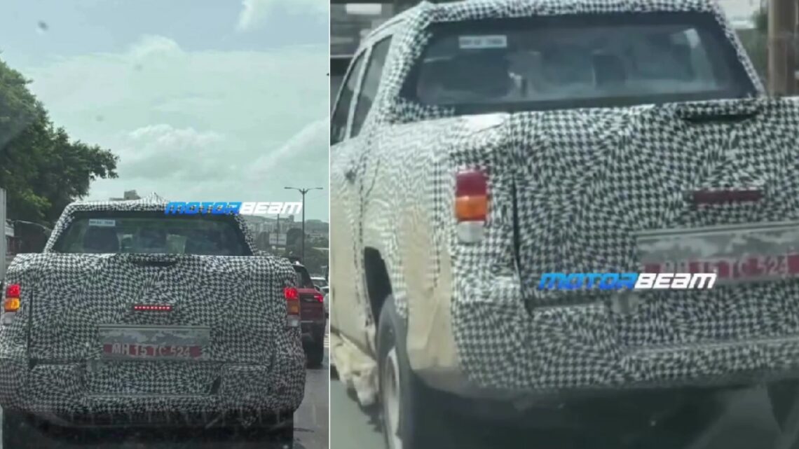 Mahindra Scorpio N-based Pickup Truck Spied Testing [Video]