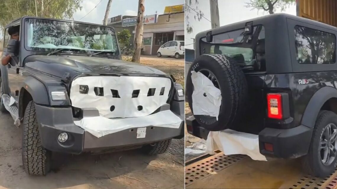 New 2025 Mahindra Thar RWD Seen Partially Undisguised