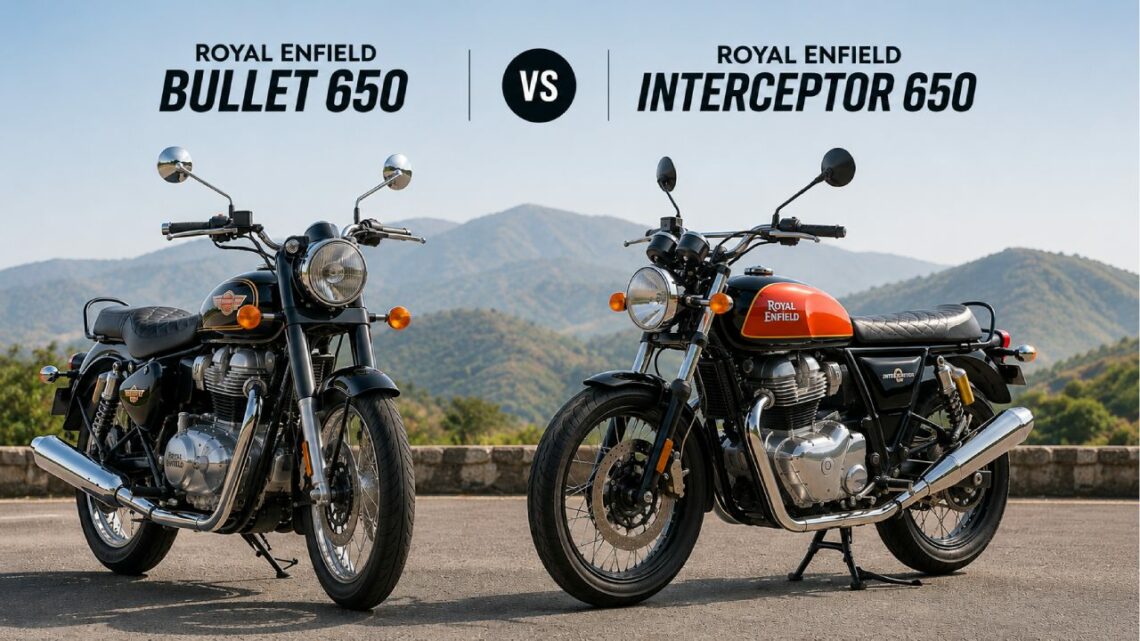 Royal Enfield Bullet 650 vs Interceptor 650 - Specs, Price